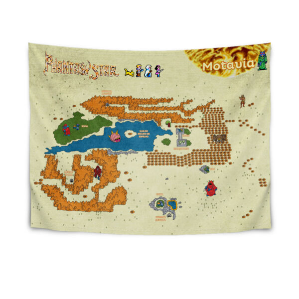 Bandeira Phantasy Star mapa 3D Motavia, master system - Best Pick